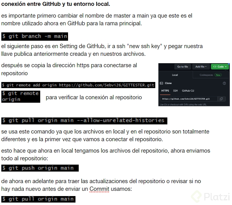 Cómo conectar a GitHub con SSH - Platzi